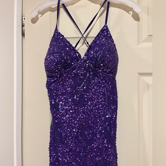 Aleta | Dresses | Purple Sequence Prom Dress Size | Poshmark